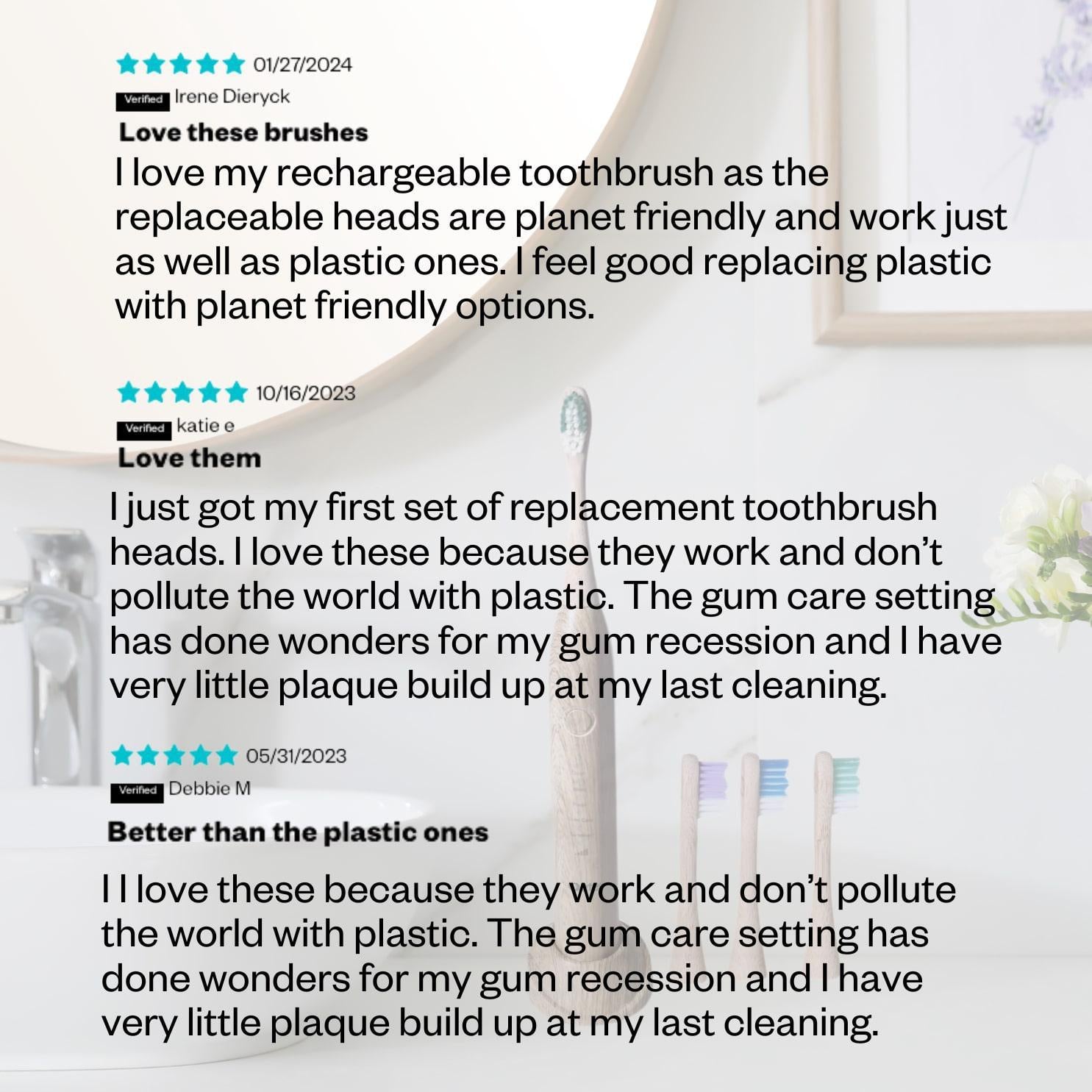 Bamboo Heads For Electric Toothbrush – etee
