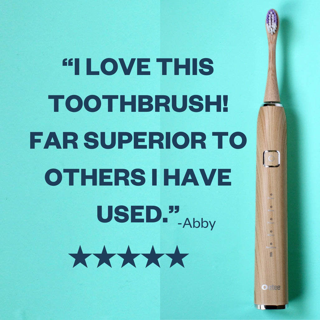Electric Toothbrush with Replaceable Bamboo Head – etee