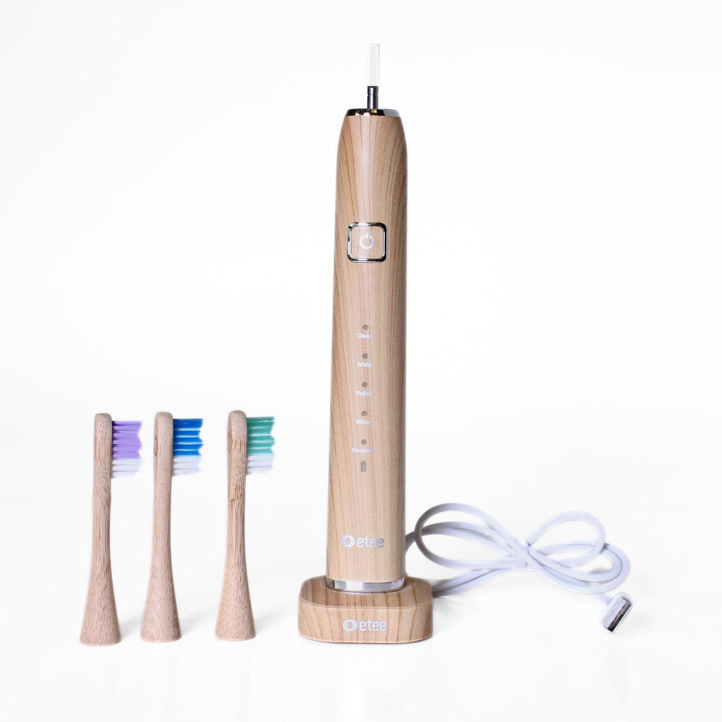 Electric Toothbrush with Replaceable Bamboo Head – etee